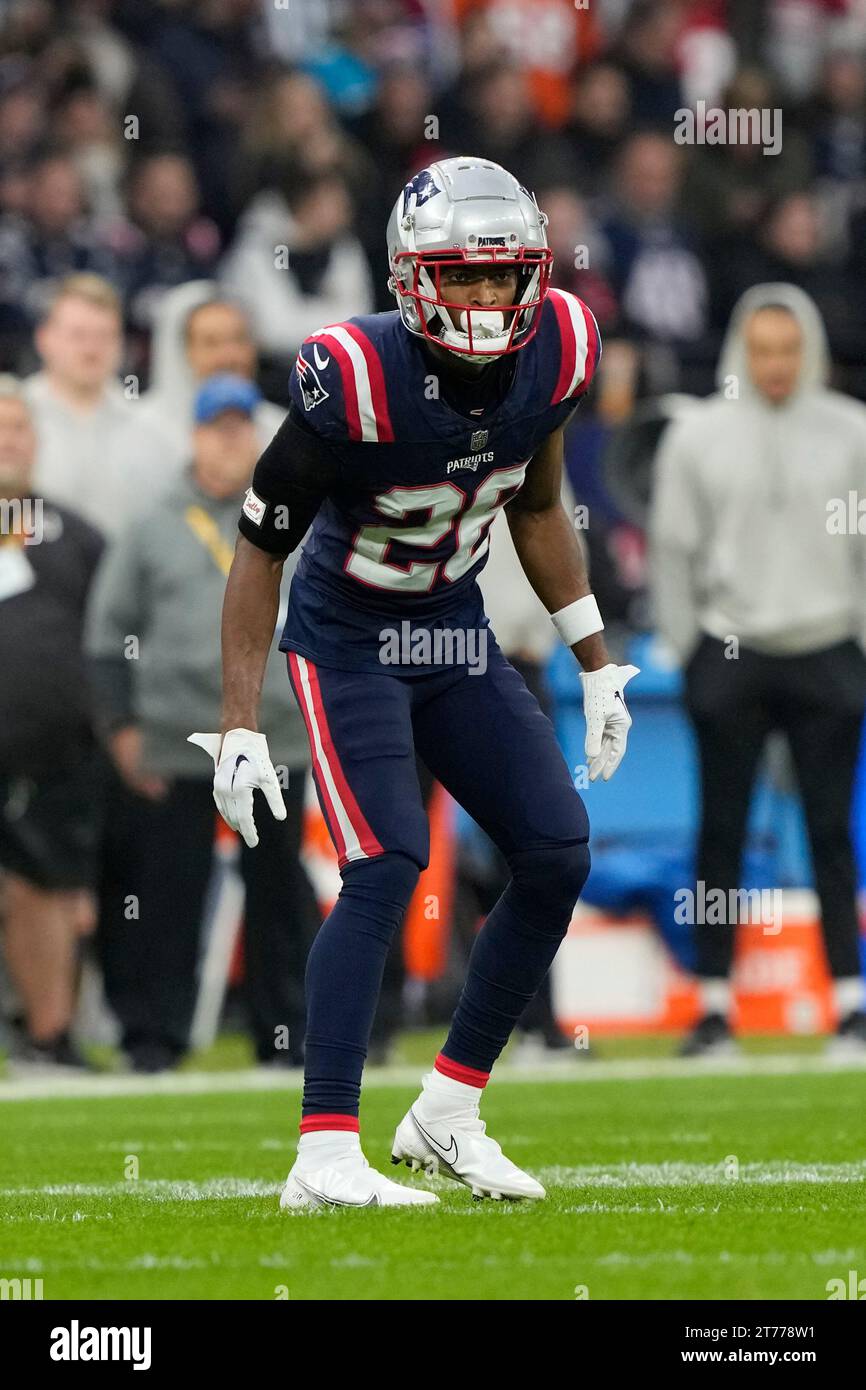 New England Patriots cornerback Shaun Wade (26) in action during an NFL ...