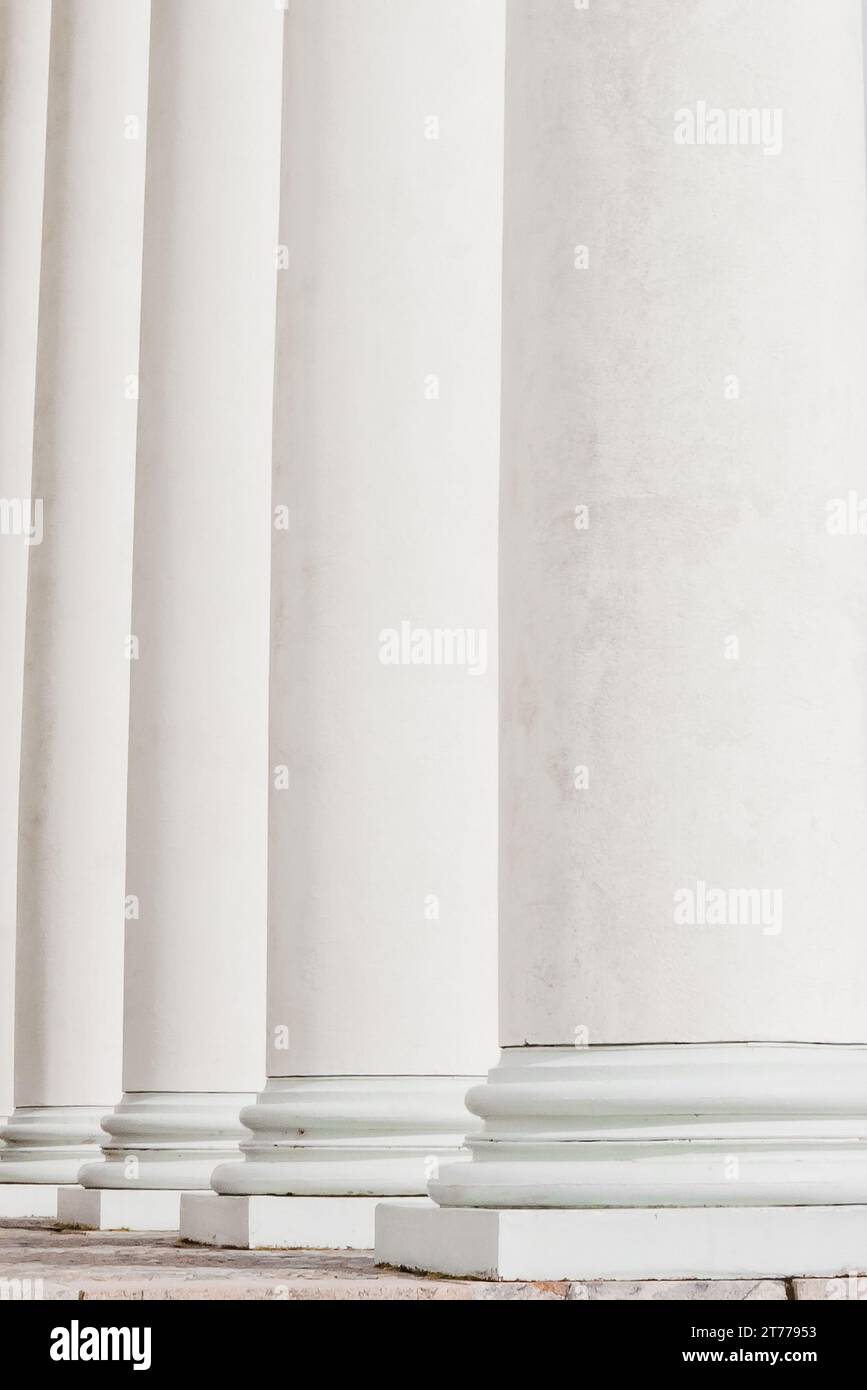 historic columns of a church Stock Photo - Alamy