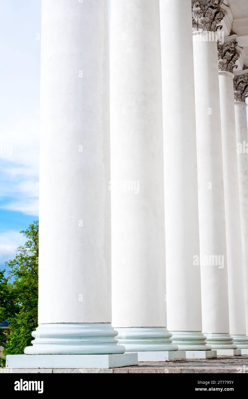 historic building with old columns near a garden Stock Photo - Alamy