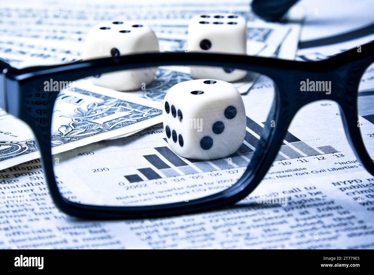 Chart dice exchange newspaper hi-res stock photography and images - Alamy