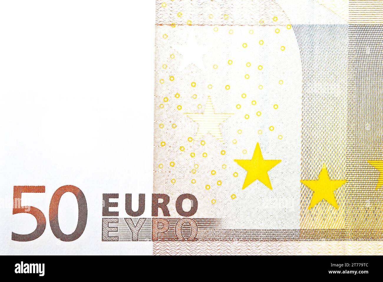 detail of one banknote 50 euro Stock Photo - Alamy