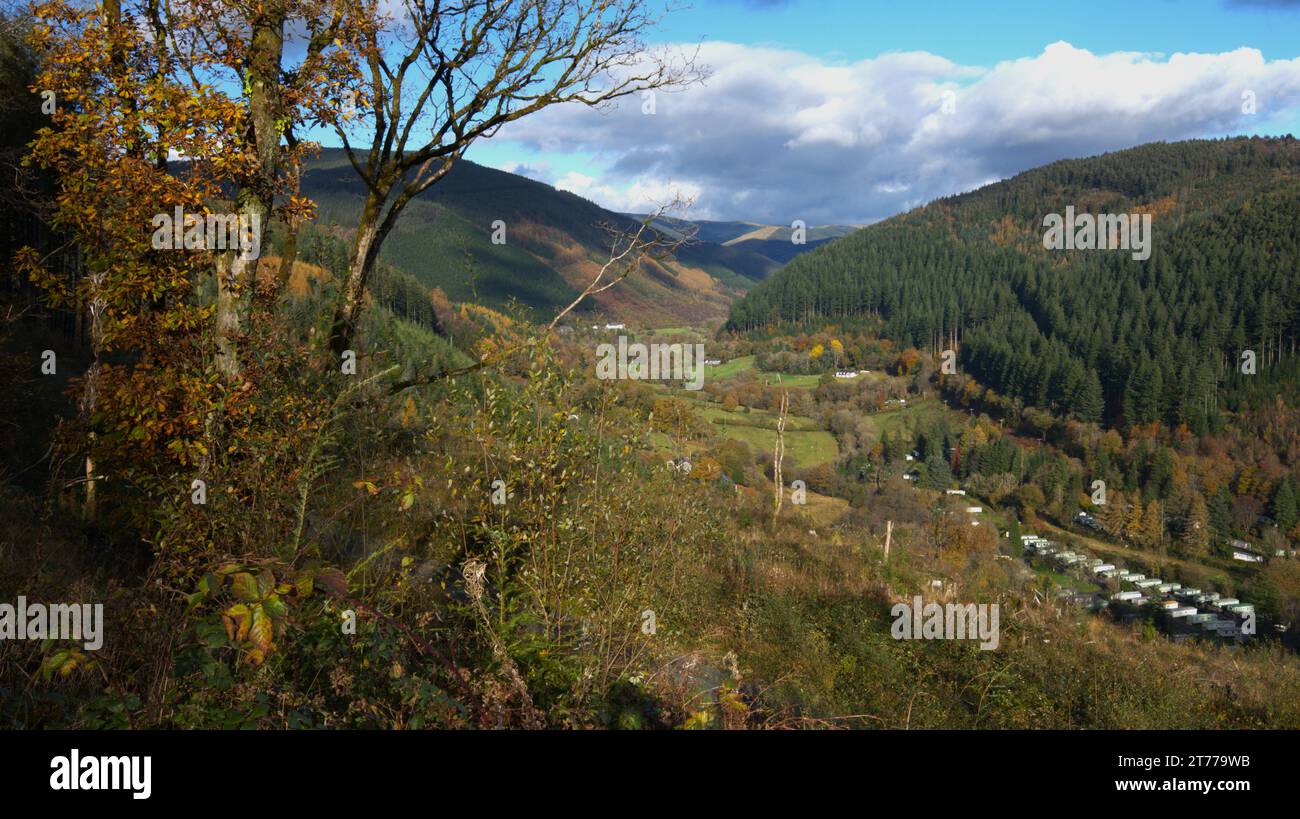 View to Corris above the Dulas Valley, WALES UK Stock Photo - Alamy