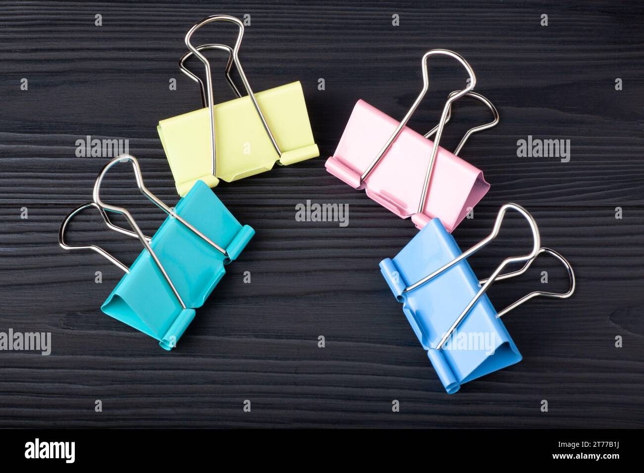 The multicolored binders. A vibrant collection of office binders neatly ...