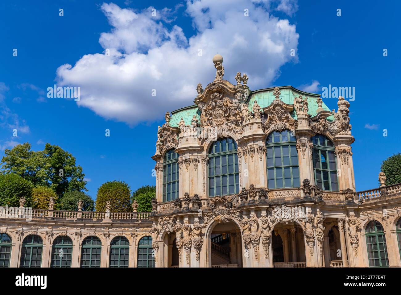 Dresden, Germany - August 10, 2023: Wallpavillon in Zwinger, palatial ...