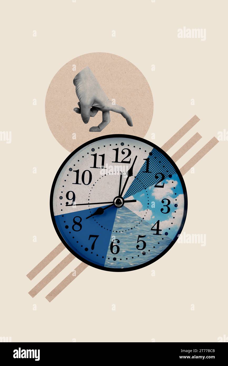 Cartoon collage artwork illustration template image of human arm ...