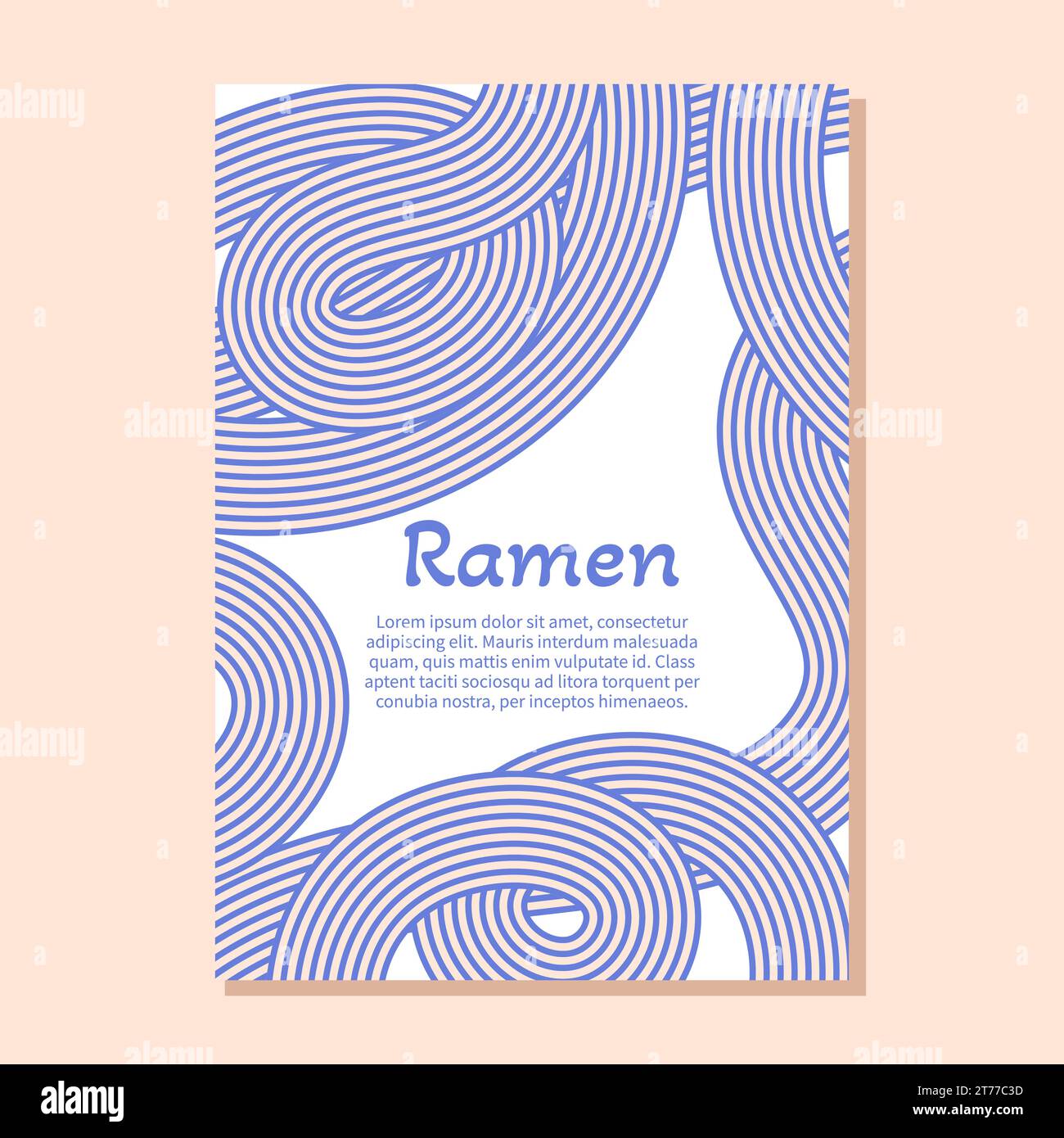 Ramen noodle blue texture poster template. Japanese, Chinese wavy ...