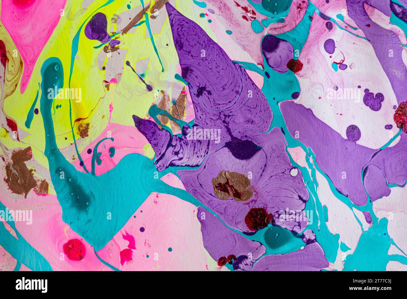 Multicolor texture created with bright and glitter acrylic paints ideal ...