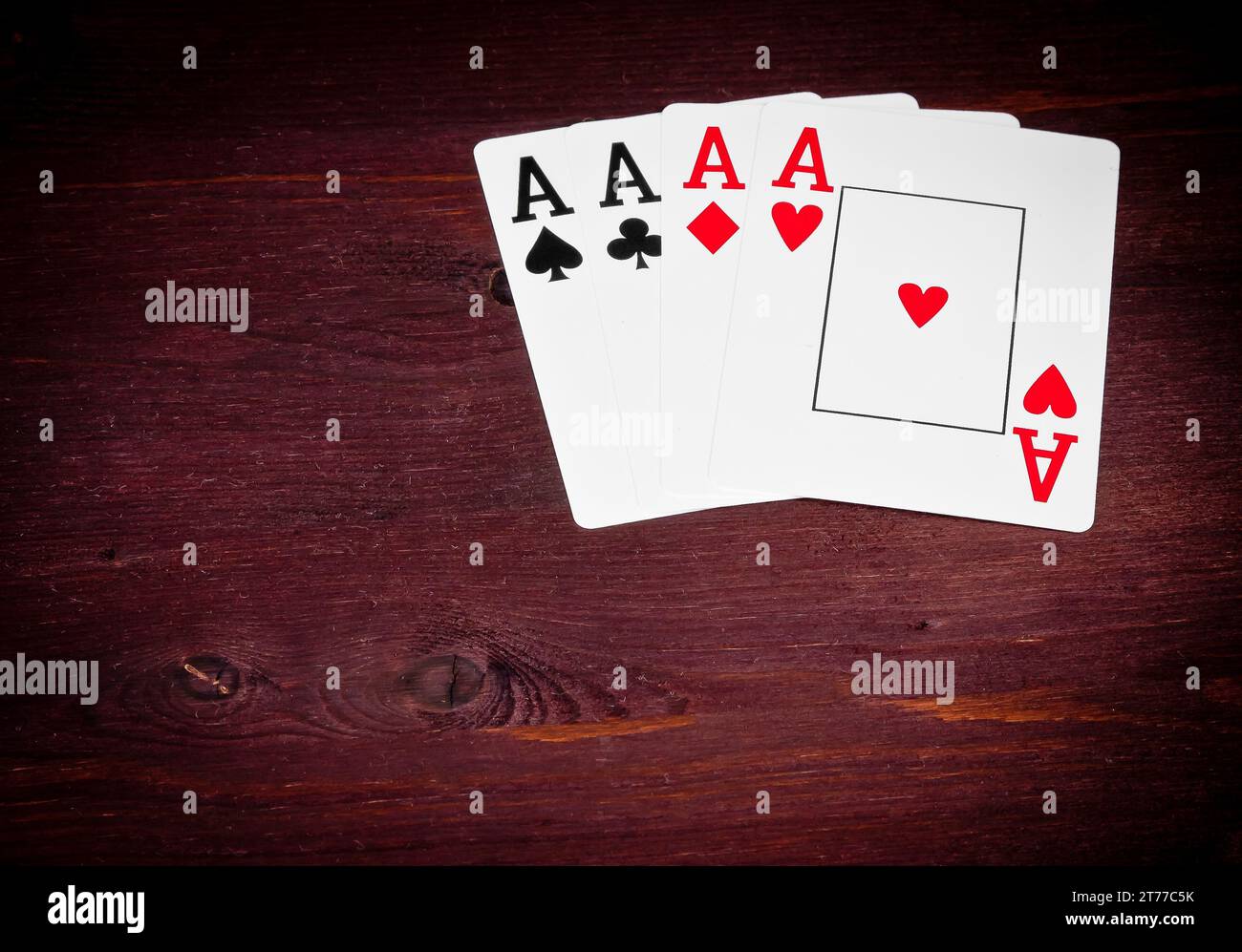 4 ace cards hi-res stock photography and images - Alamy