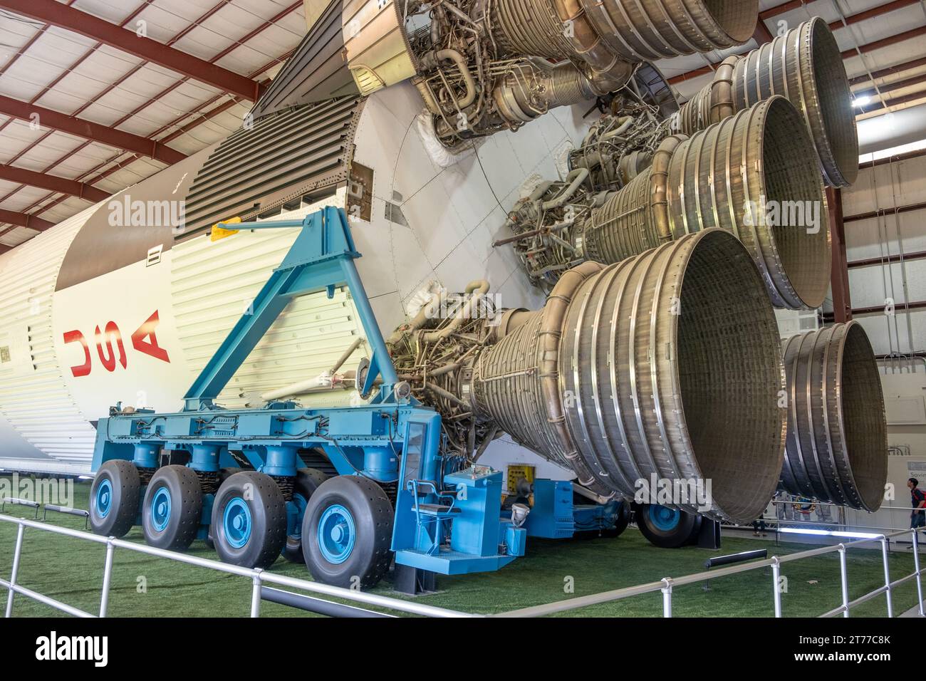 Houston, USA - October 22, 2023: rocket nozzle of the apollo rocket at ...
