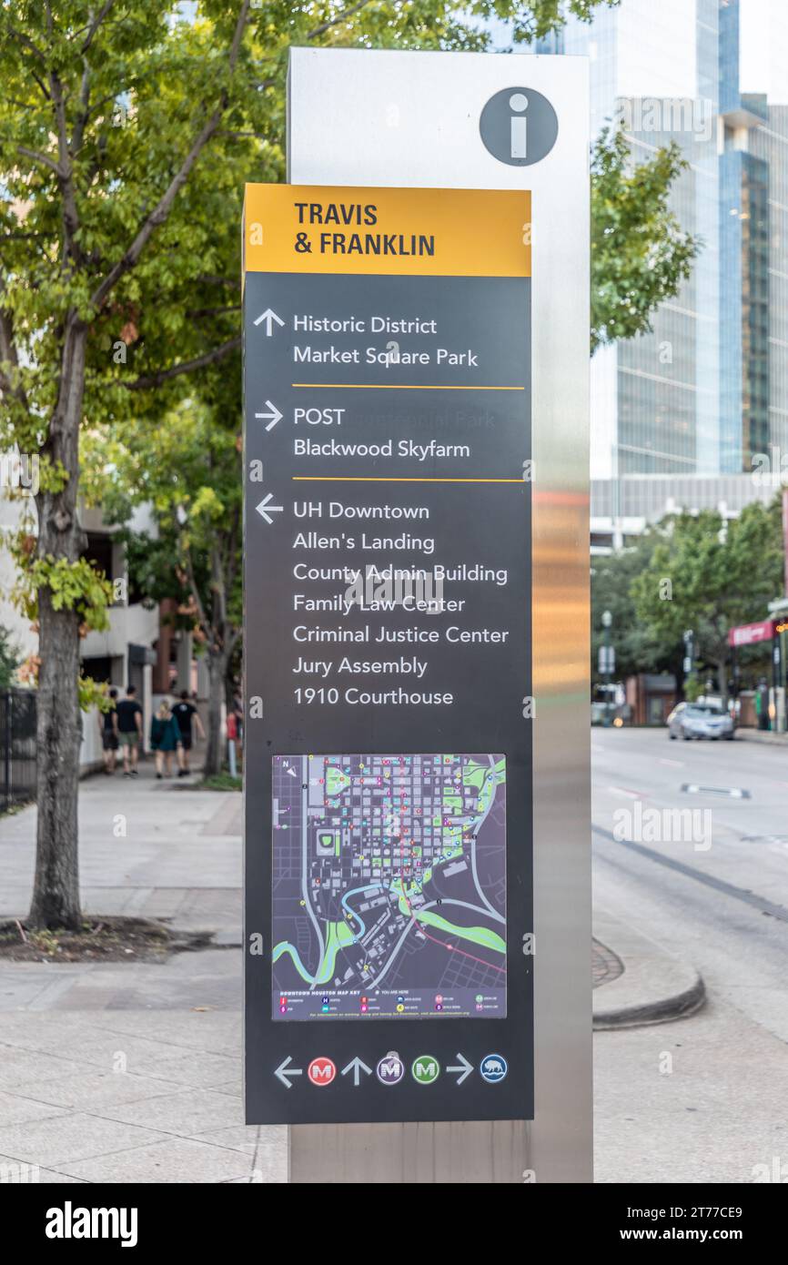 Houston post map hi-res stock photography and images - Alamy