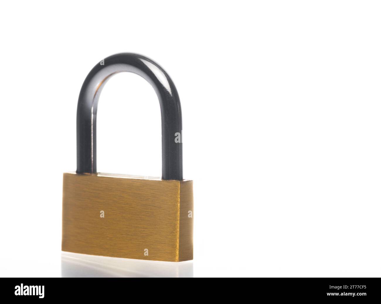 metal padlock on white background, with space for text Stock Photo - Alamy