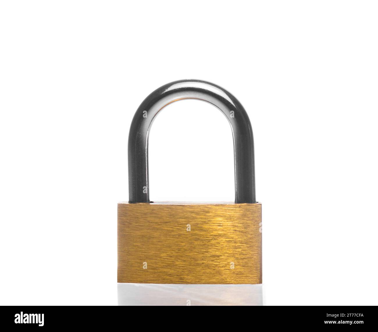 metal padlock on white background Stock Photo - Alamy