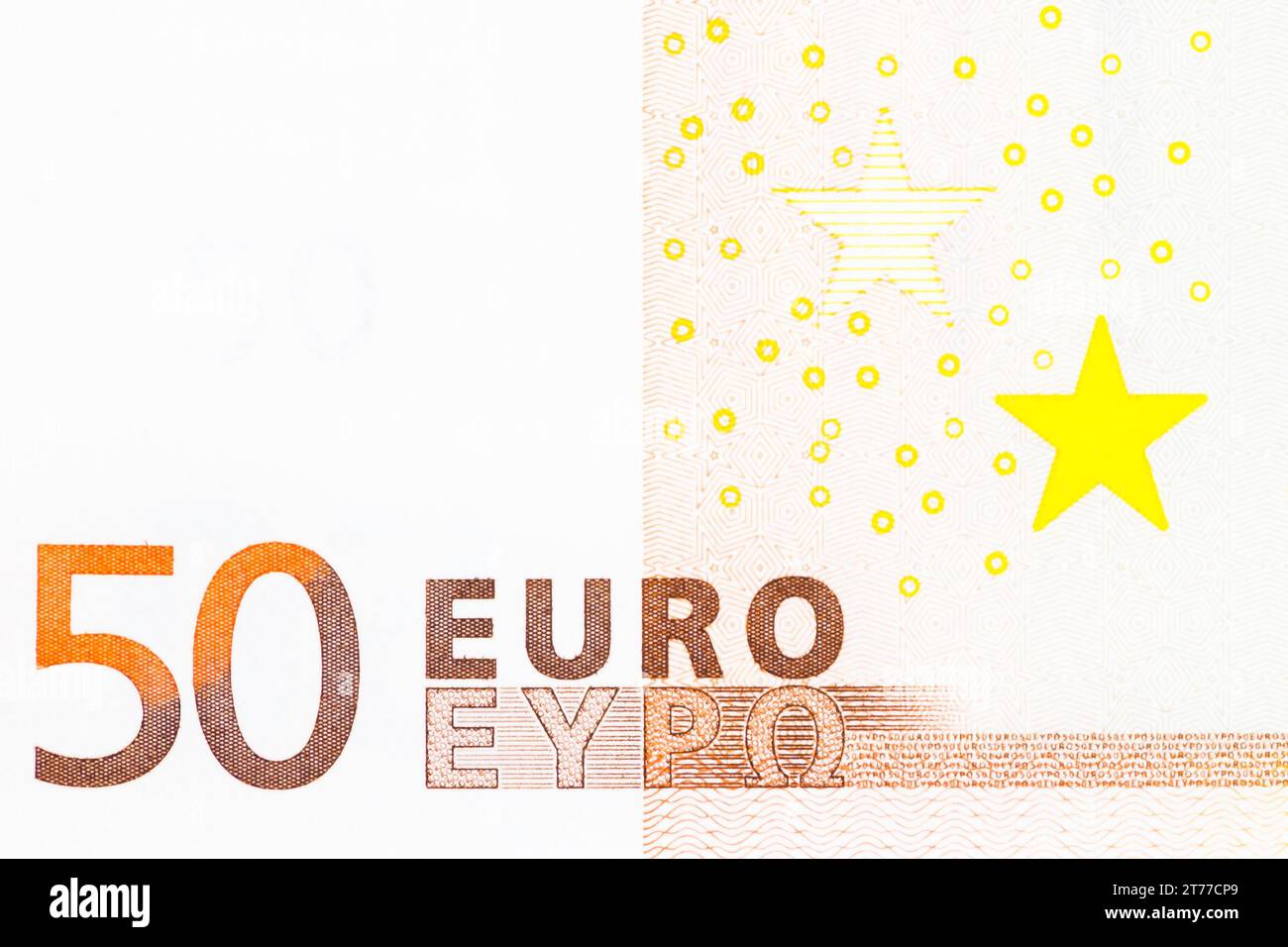detail of one banknote 50 euro Stock Photo - Alamy