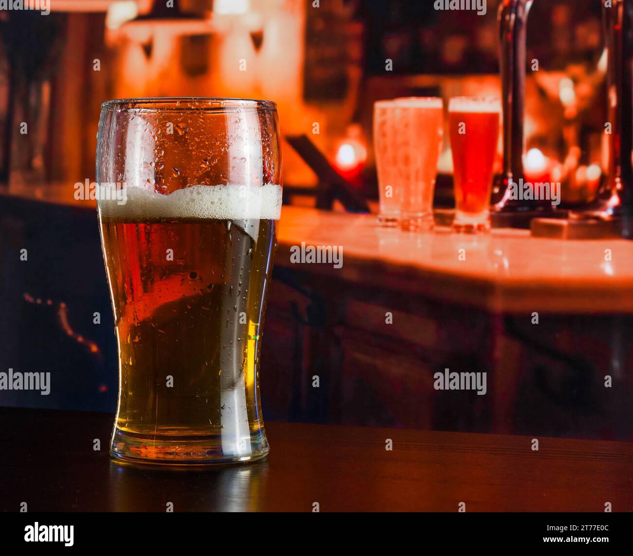 Mug filled beer on wooden hi-res stock photography and images - Alamy