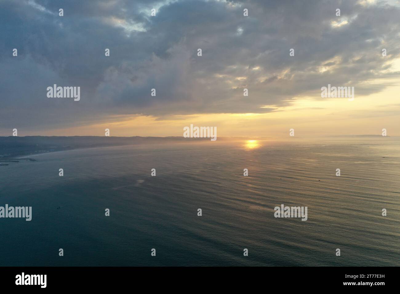 Sunrise at Pangandaran Beach, West Java, Indonesia. The largest fishing ...