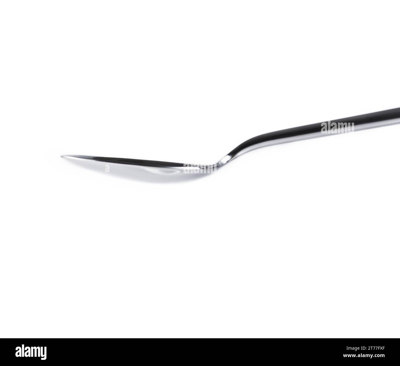 Empty spoon isolated on white background with a space for text Stock ...