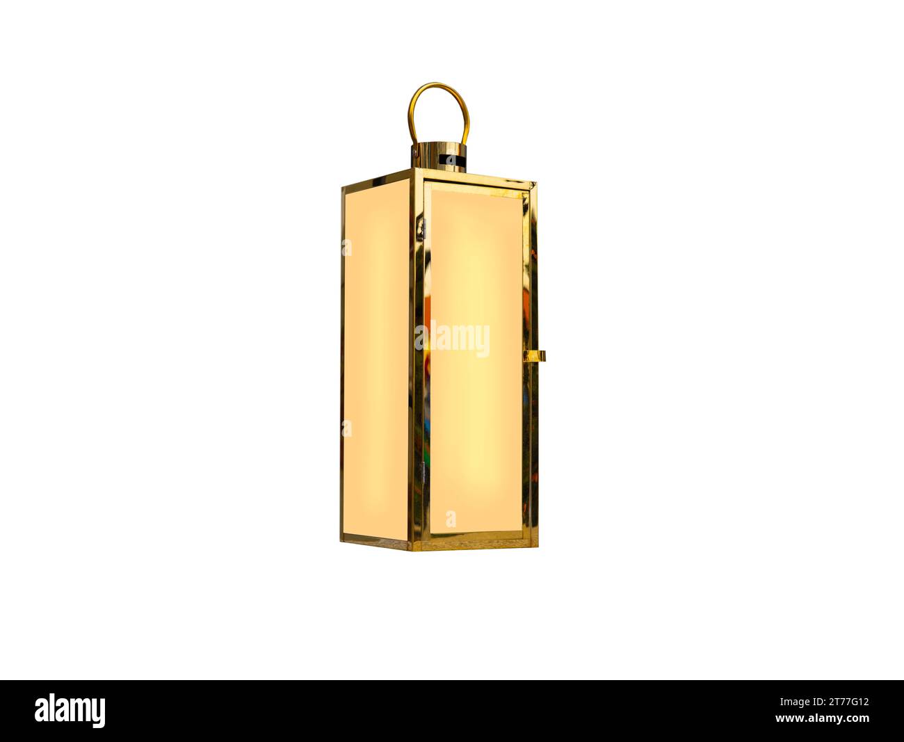 gold flashlight for a candle isolated on a white background Stock Photo ...