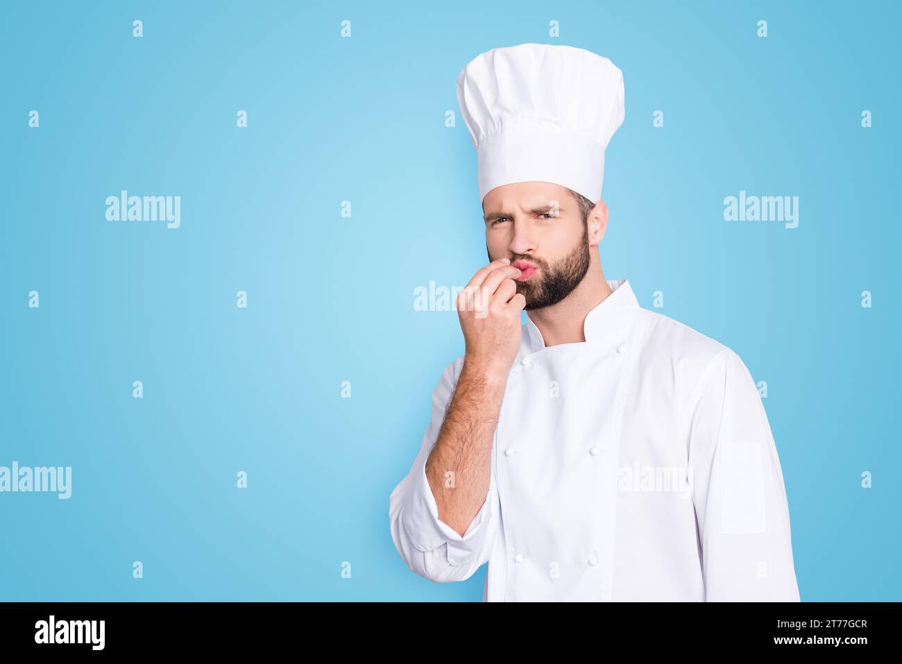 Portrait with copy space, empty place for advertisement product of ...