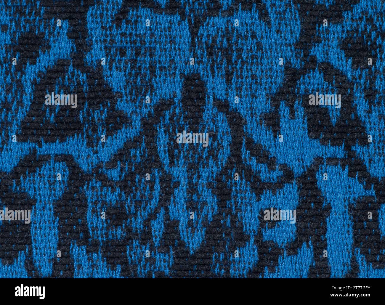 fabric texture endless pattern, black and blue background Stock Photo ...