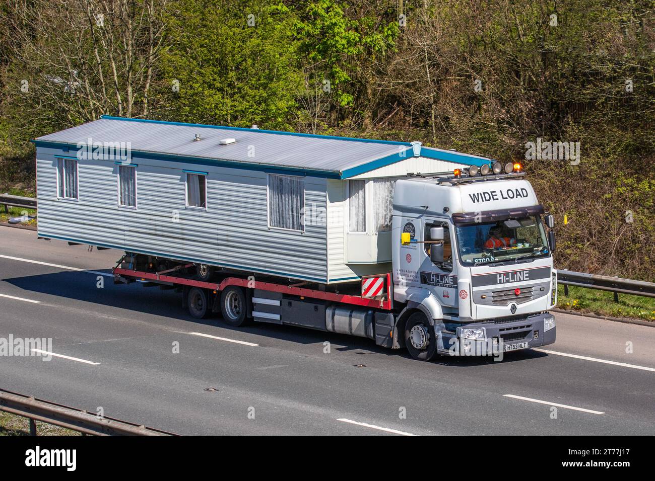 Bowland Wild Boar Park Static Caravan Haulage. 2010 Renault truck Wide Load. Accommodation ...