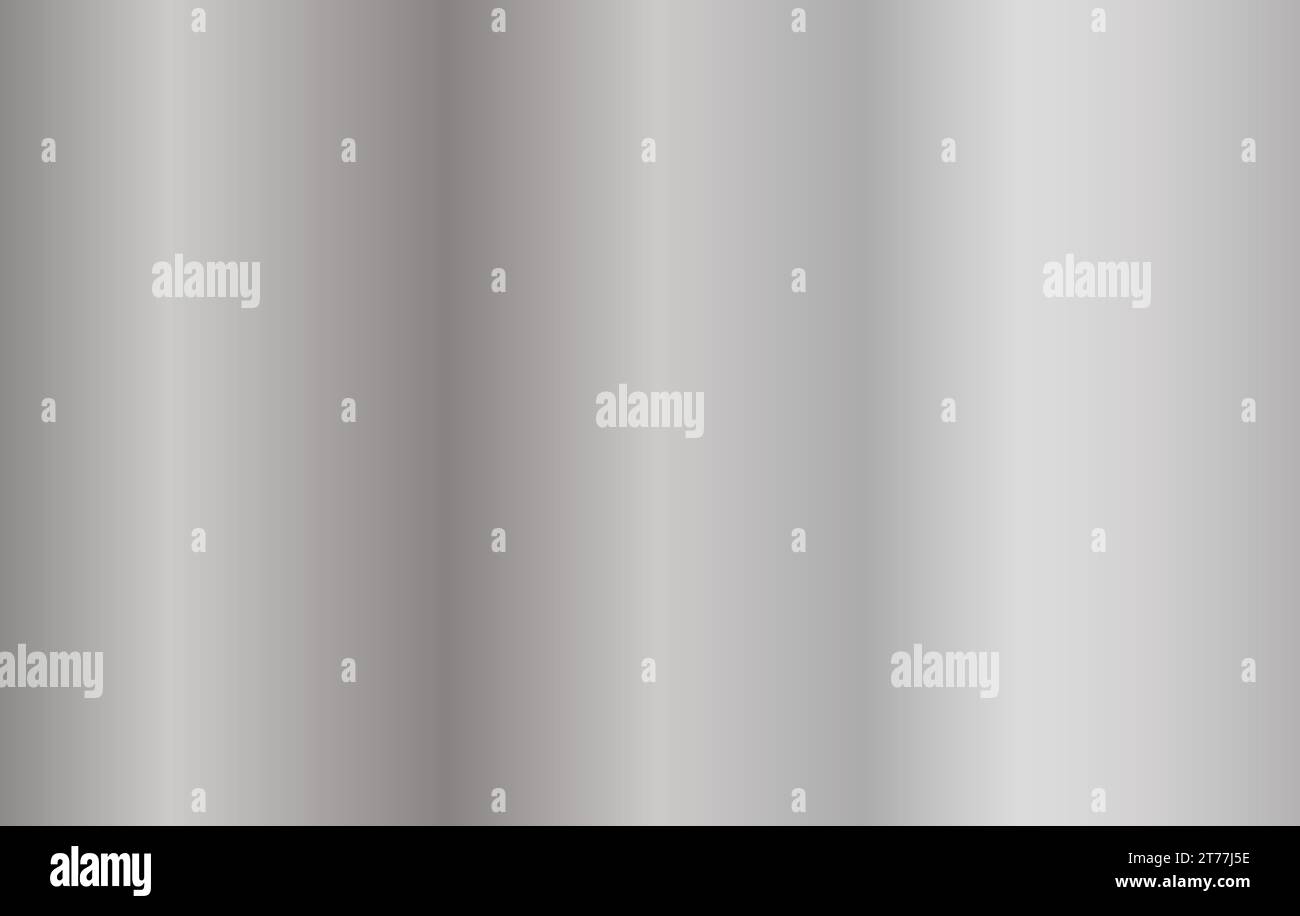 Metal silver gradient. Gray shiny aluminum shapes. Vector chrome plate ...