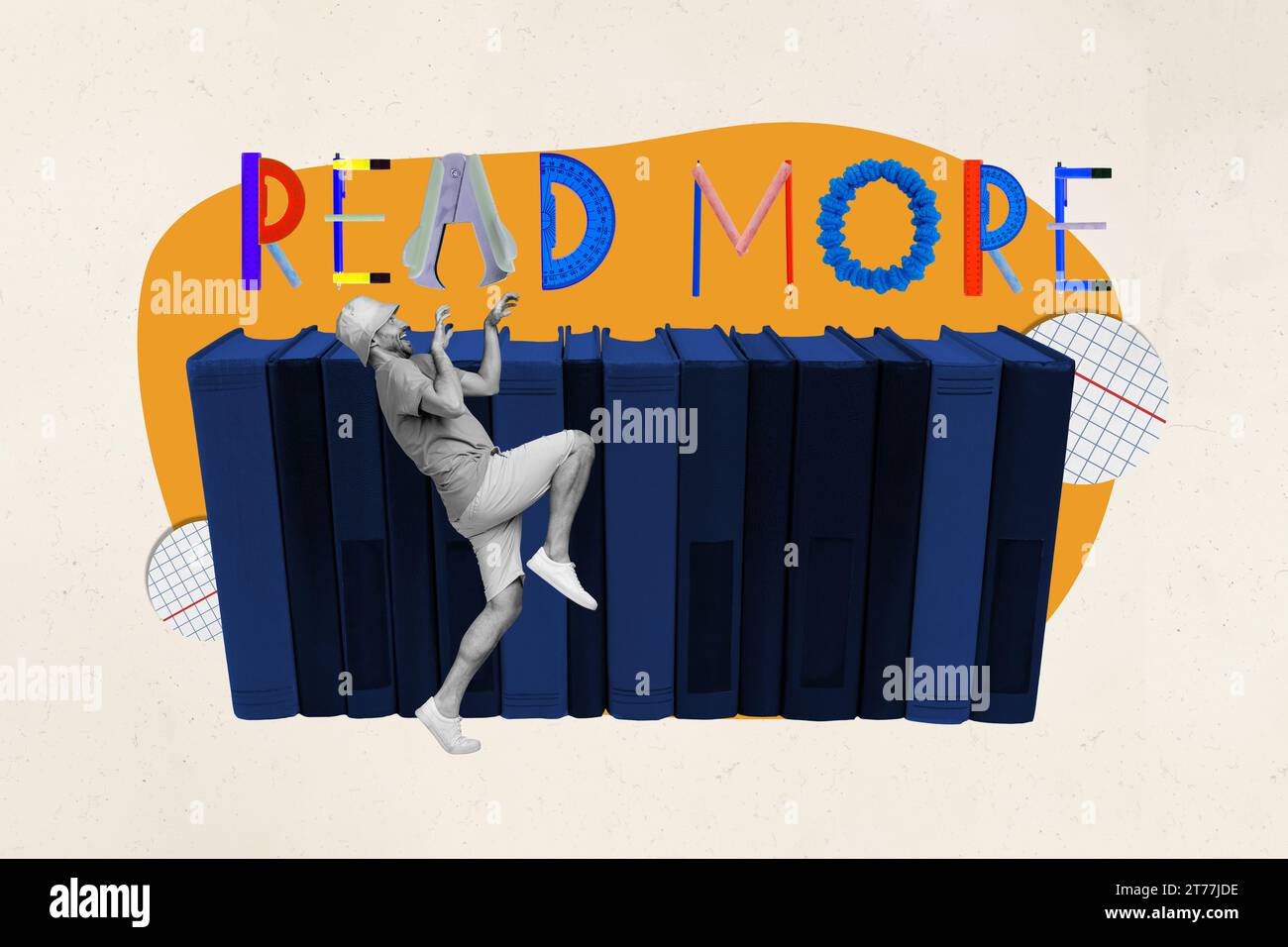 Photo collage template of funny young student man steps sneaky playful ...