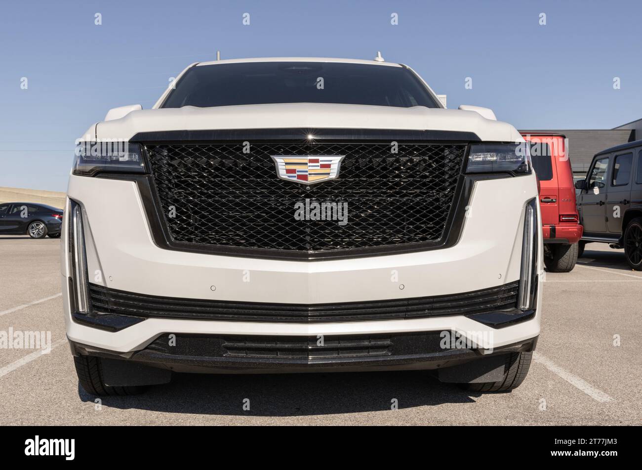 Indianapolis - November 12, 2023: Used Cadillac Escalade display. With ...