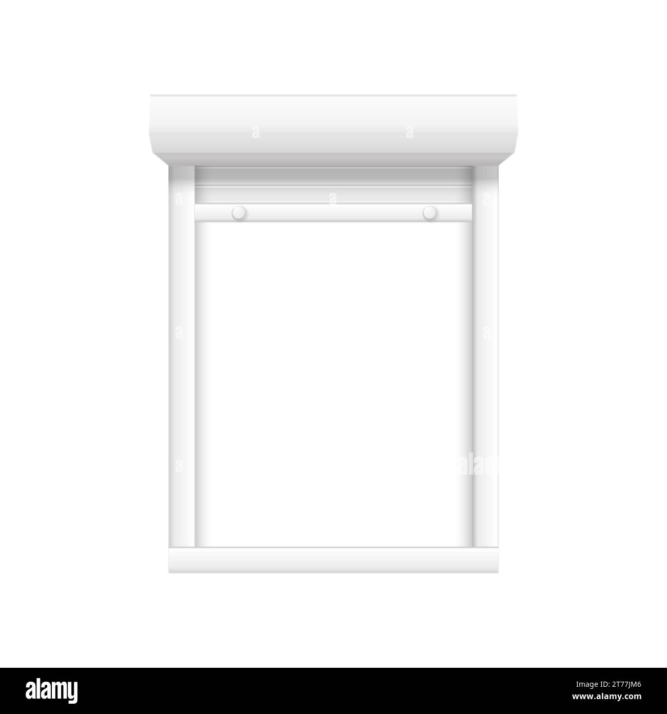 Open or closed window. Vector metal jalousie roll. Shutter protect ...