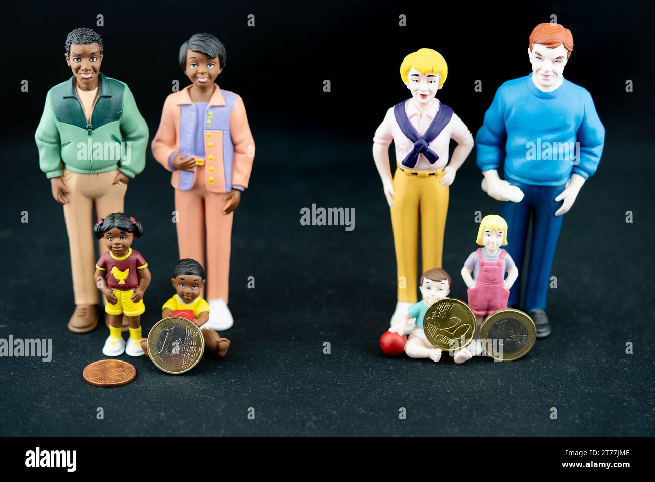 families receives financial support, child benefit, symbolic image ...