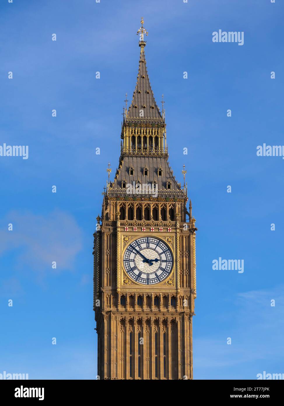 Dusk view of Big Ben, Clock Tower, Elizabethan Tower, Palace of ...