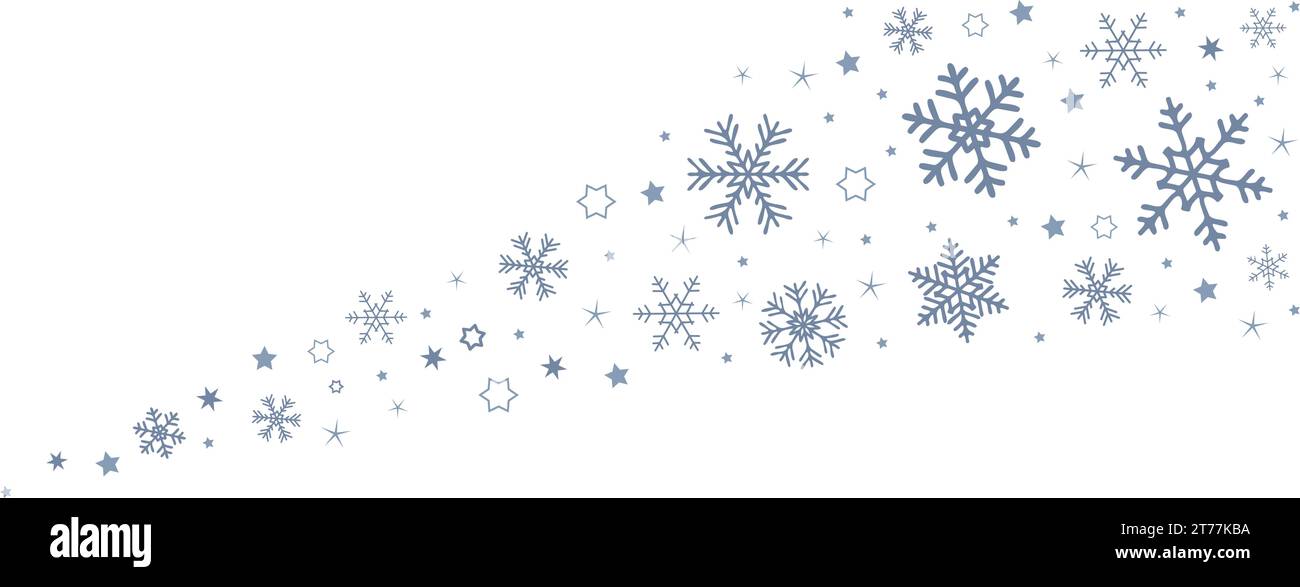 christmas snowflake banner background isolated vector illustration ...