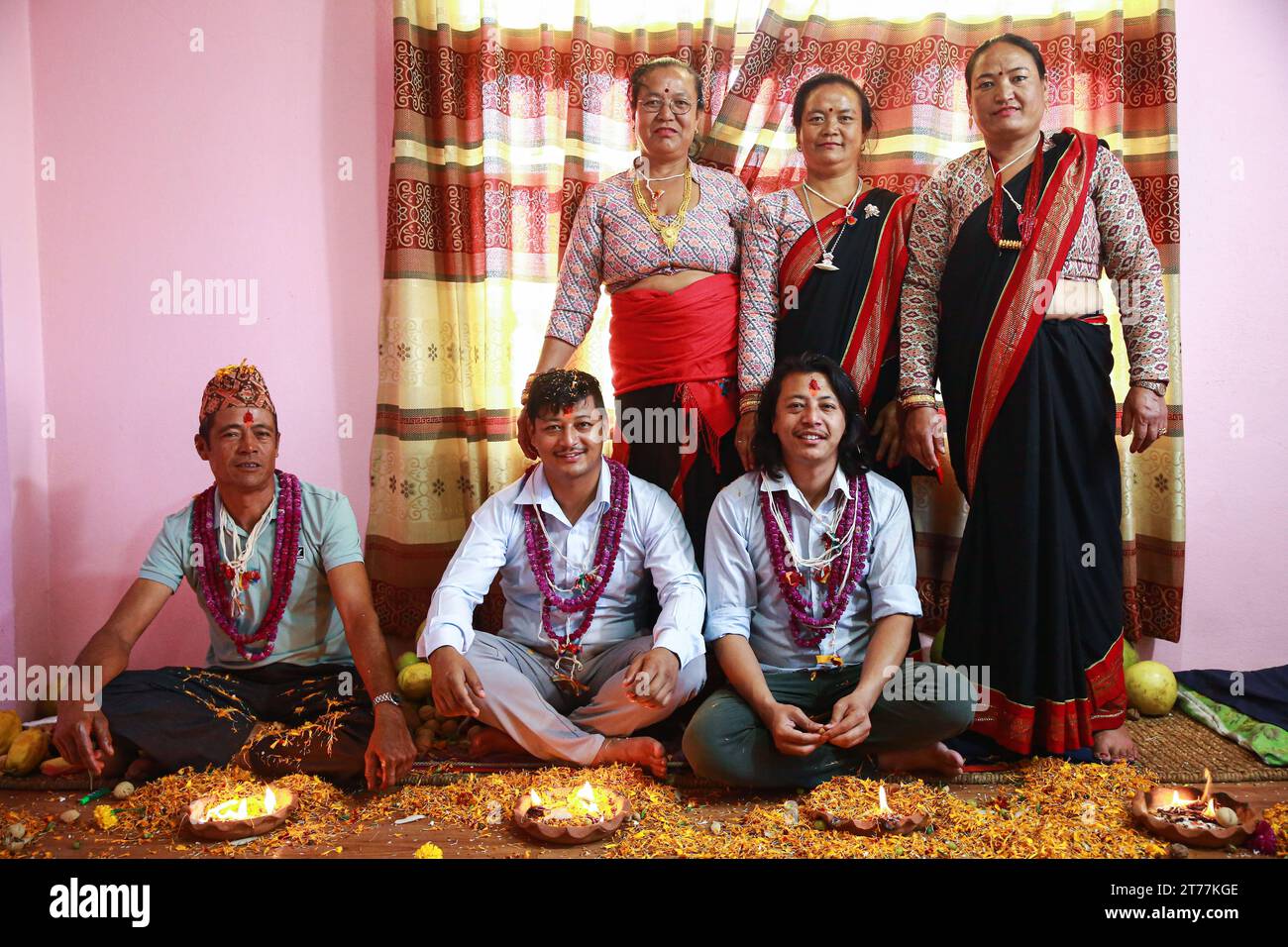 Bhaktapur, Bagmati, Nepal. 14th Nov, 2023. People from Newar Community ...