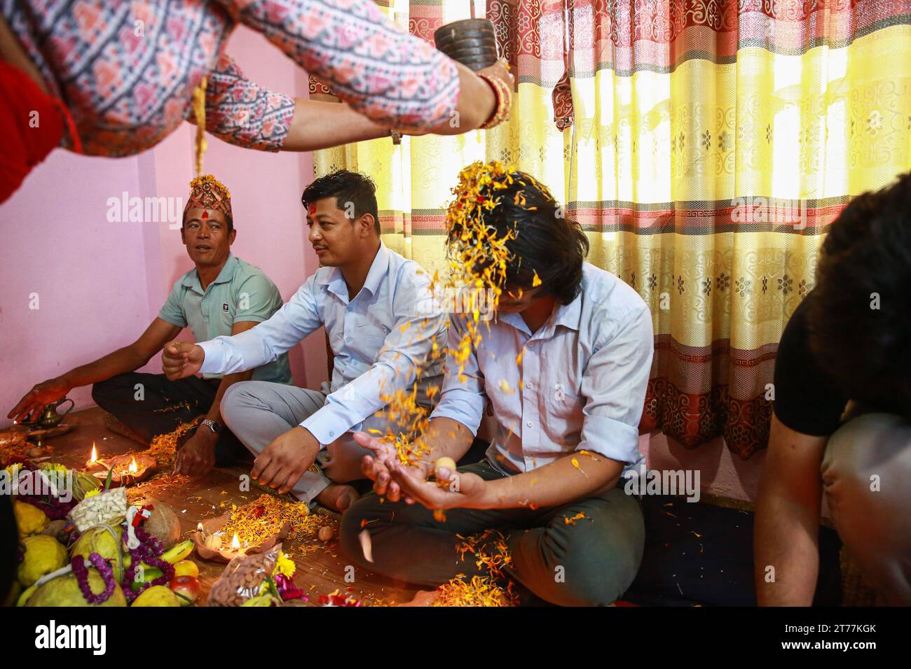 Bhaktapur, Bagmati, Nepal. 14th Nov, 2023. People from Newar Community ...