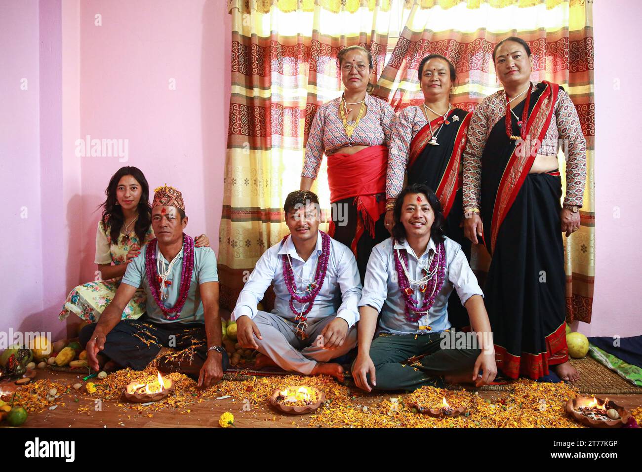 Bhaktapur, Bagmati, Nepal. 14th Nov, 2023. People from Newar Community ...