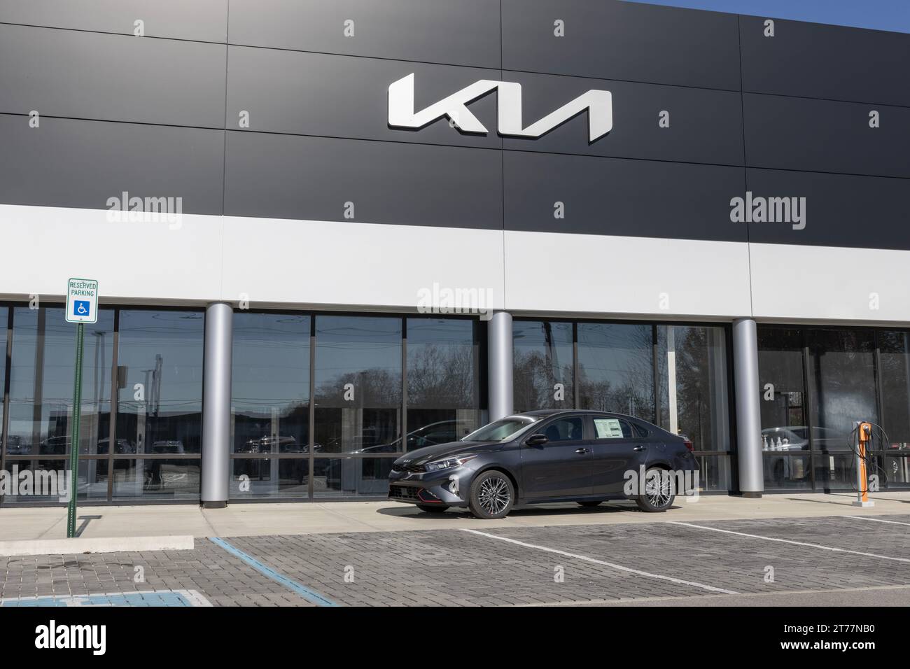 Indianapolis - November 12, 2023: Kia Forte GT-Line display at a ...