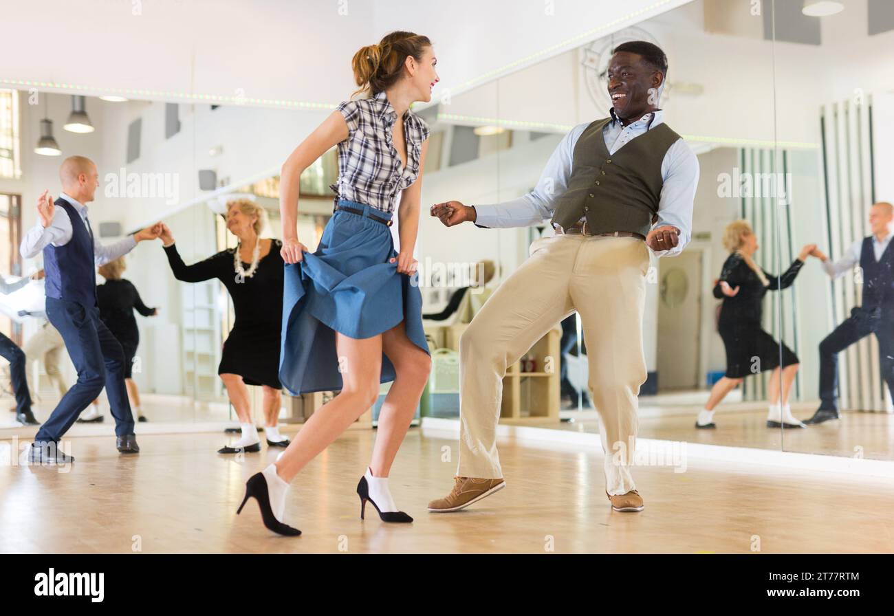 Elderly man dancing jive hi-res stock photography and images - Alamy