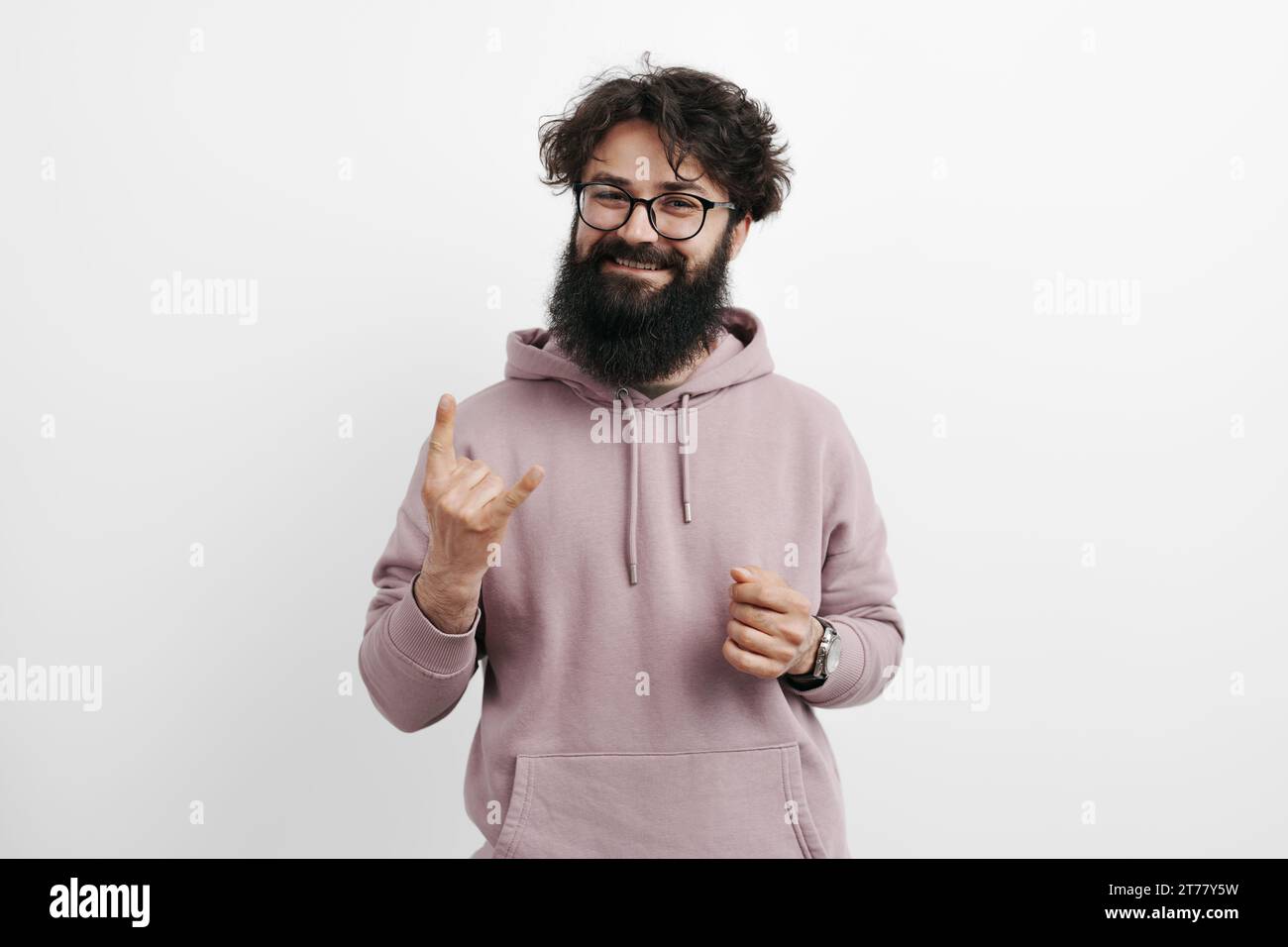 Cheerful adult man making expressive hi-res stock photography and ...