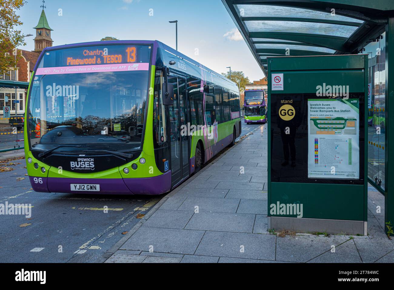 Ipswich Tower Ramparts Bus Station, one of two bus stations in Ipswich ...
