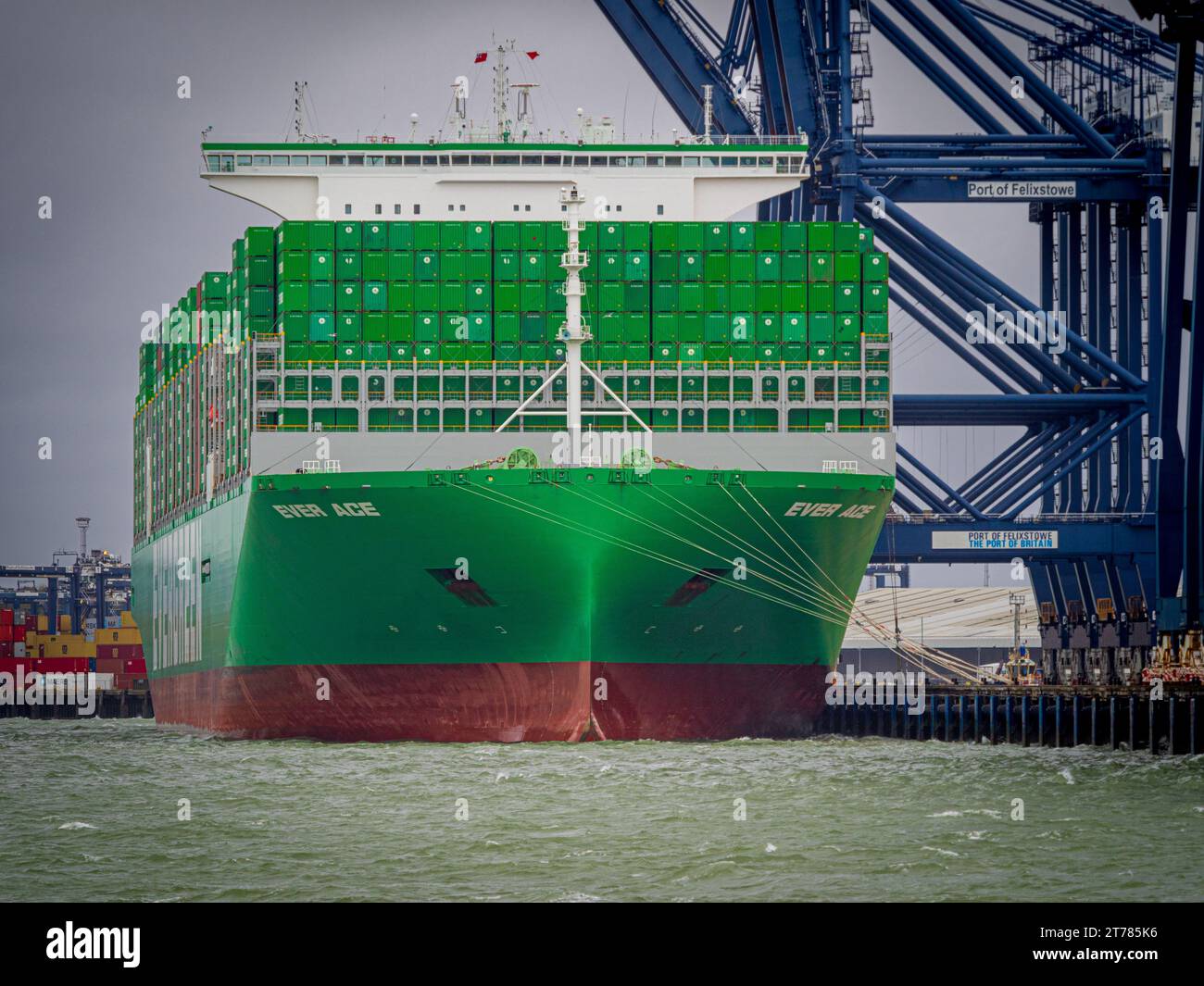 Evergreen Container Ship Ever Ace full of Evergreen Containers at ... Evergreen Container Ship Ever Ace full of Evergreen Containers at ...