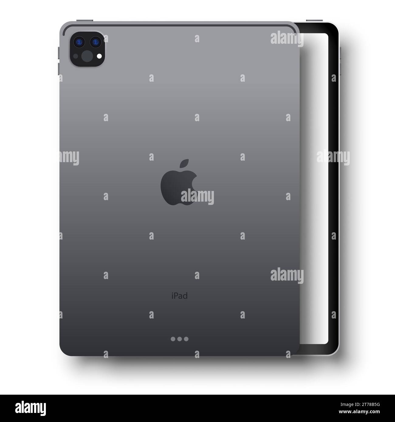 Apple iPad. Mini, Air, Pro models. Screen, black color. Smart device ...