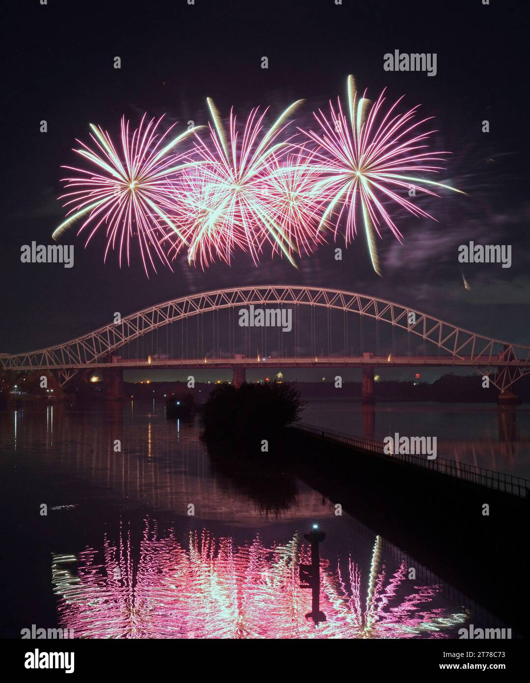 Reflections in the Manchester Ship Canal at Old Quay, Runcorn, of the ...