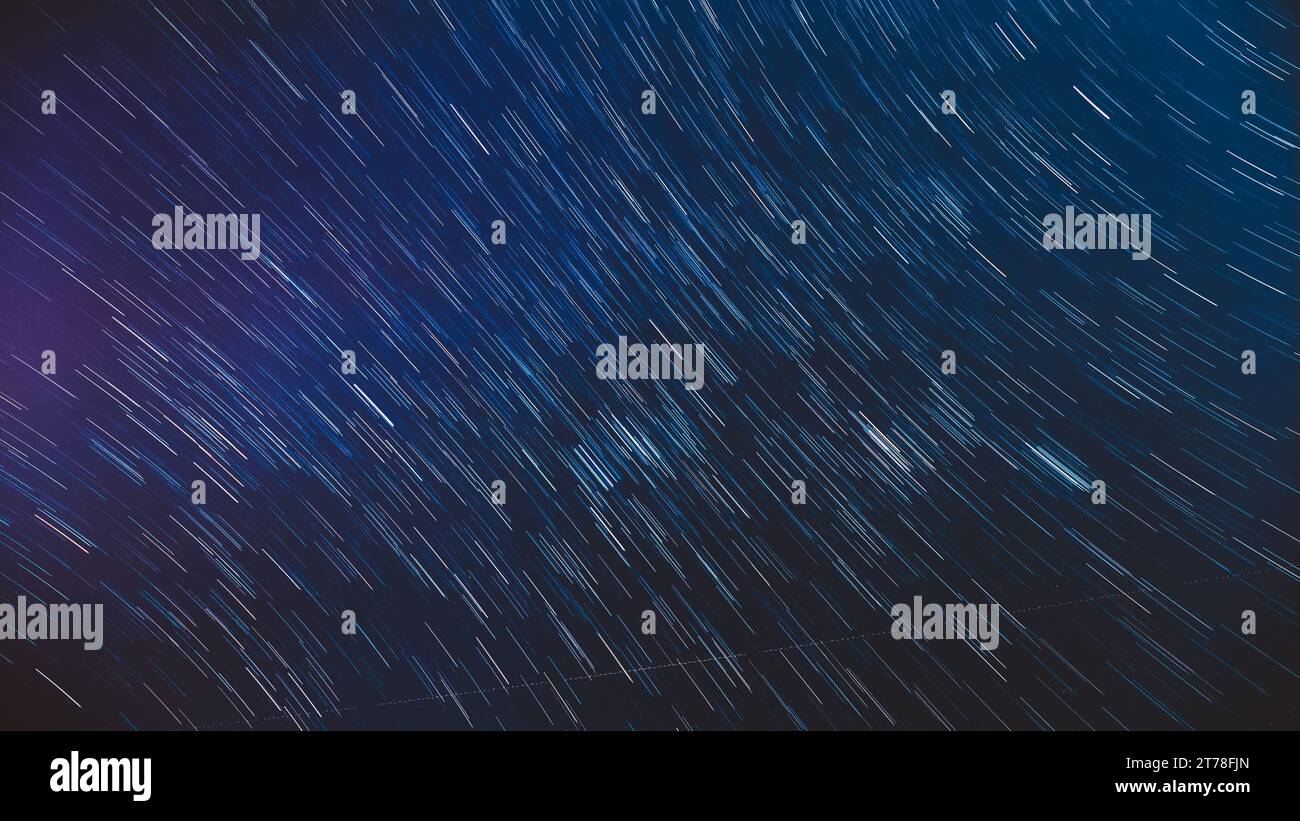. Rotate Of Sky Background. Bewitching Illusion Of Star Trails Stock ...