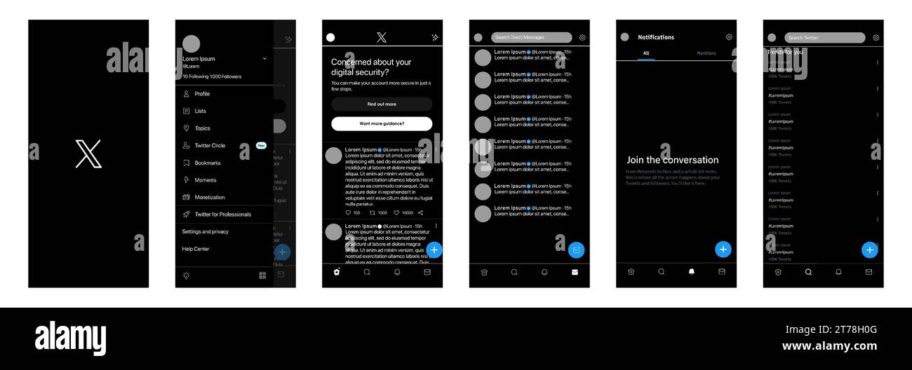 New Twitter vs x.com. Popular social media button icon, instant ...
