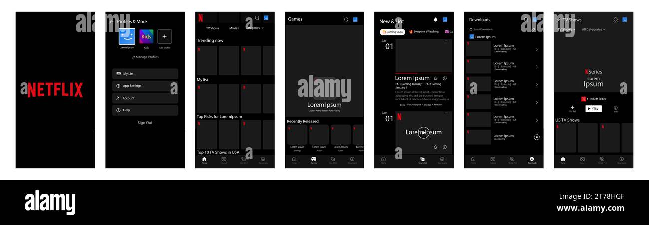 Dark netflix Stock Vector Images - Alamy