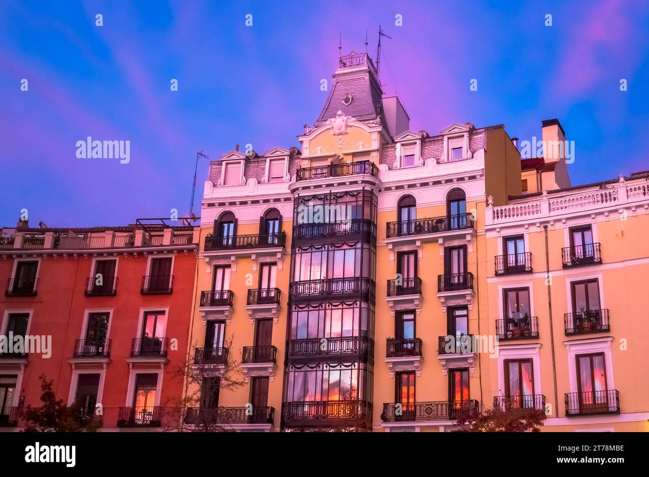 Residential building in Plaza de Oriente, East Square designed in 1844 ...