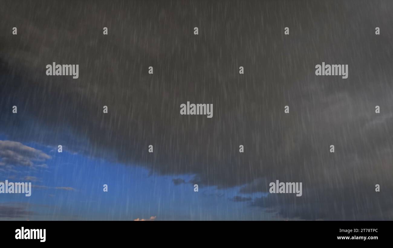 falling rain on sky with clouds - nice weather background - photo of ...