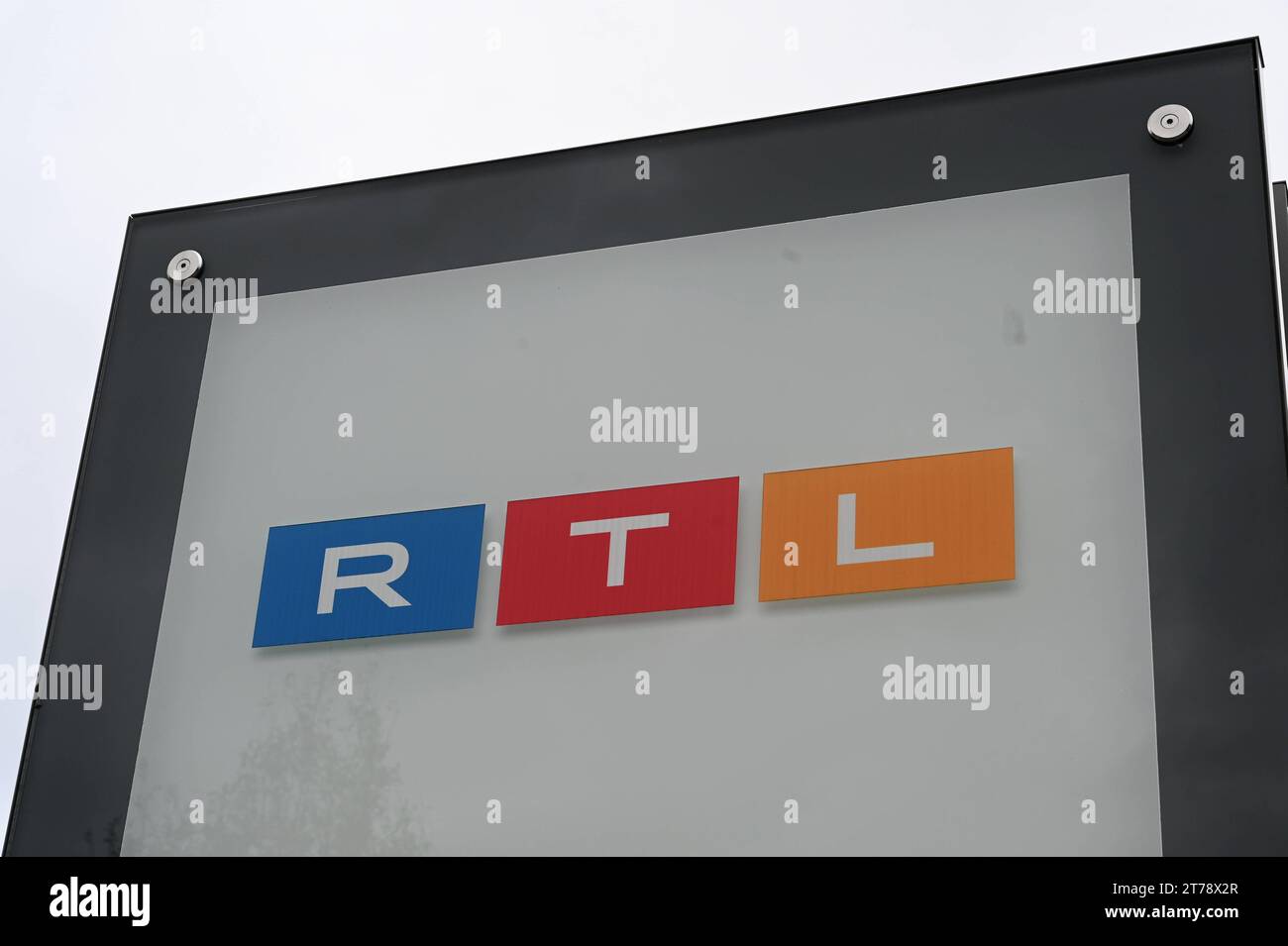 Schriftzug Logo von RTL Television, RTL Group und RTL Deutschland, ein internationales ...