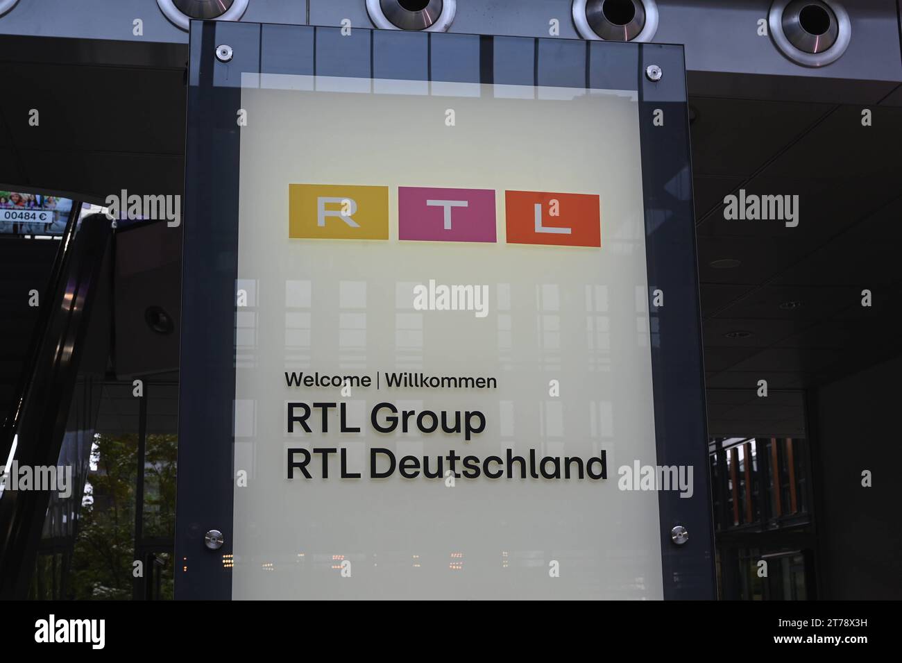 Schriftzug Logo von RTL Television, RTL Group und RTL Deutschland, ein ...