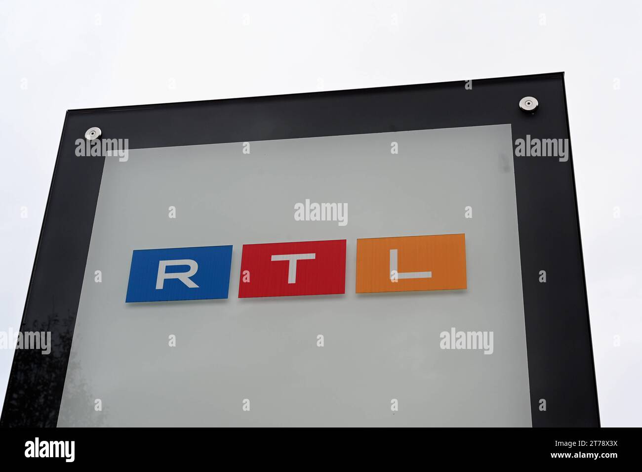 Schriftzug Logo von RTL Television, RTL Group und RTL Deutschland, ein ...