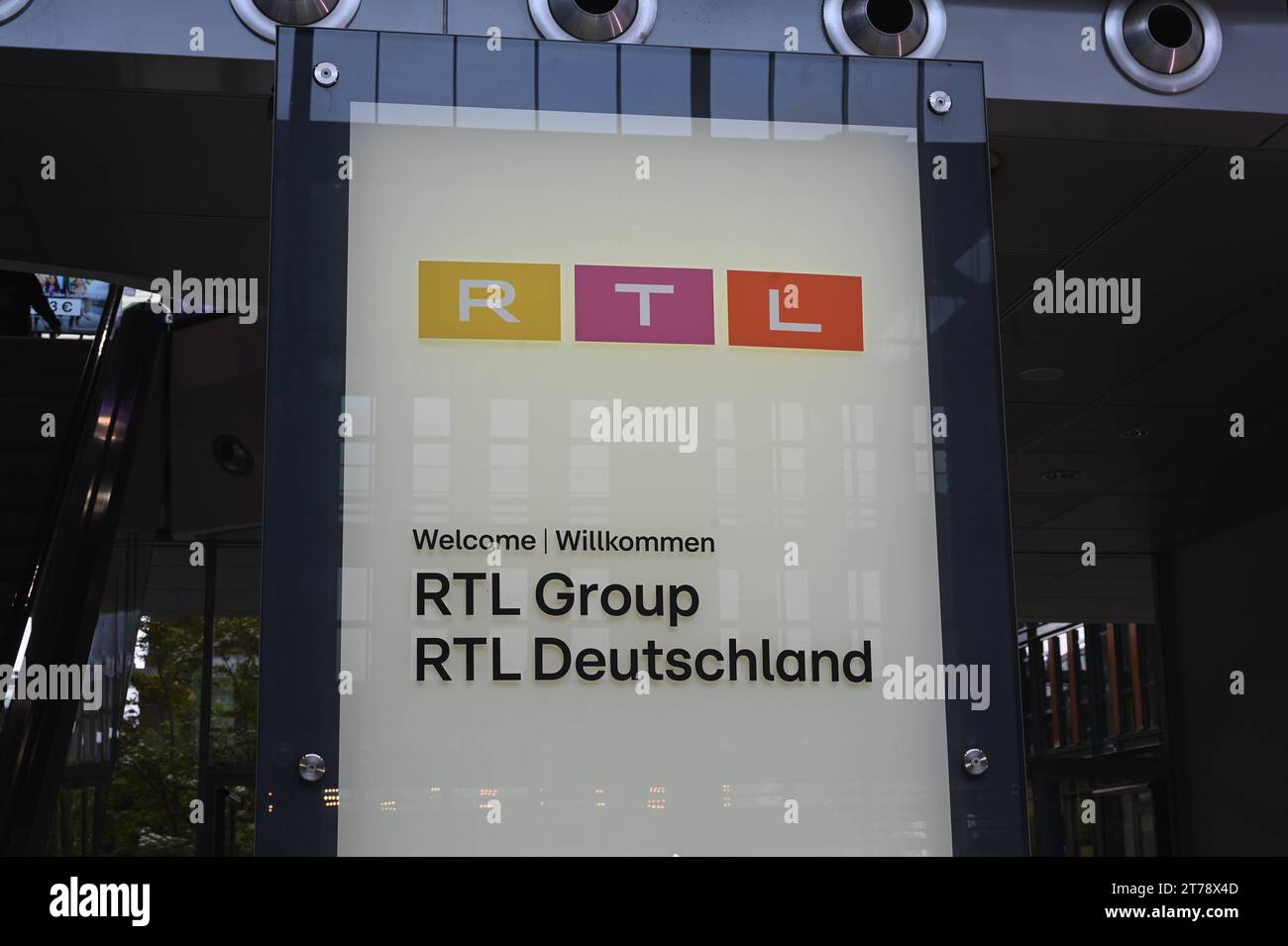 Schriftzug Logo von RTL Television, RTL Group und RTL Deutschland, ein ...